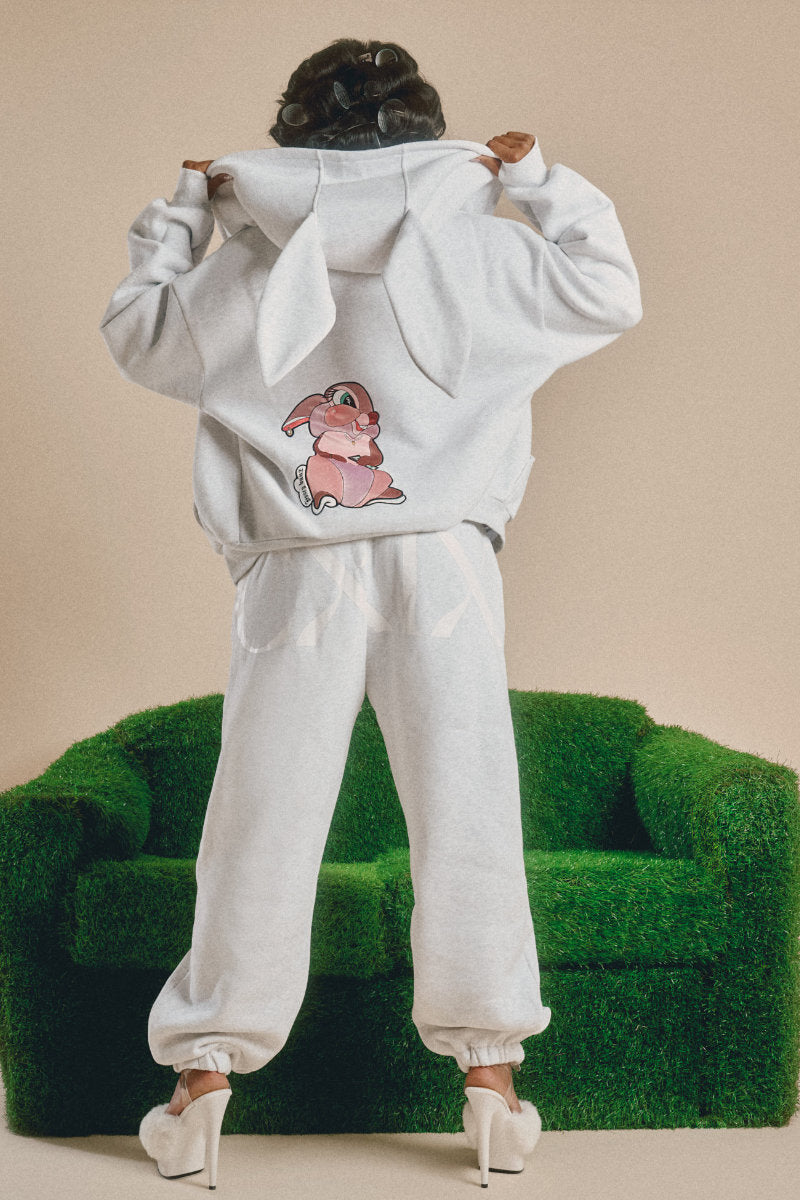 CXIX Creatures in the Club: Honey Bunz Zip Hoodie - Mist Grey/White ...